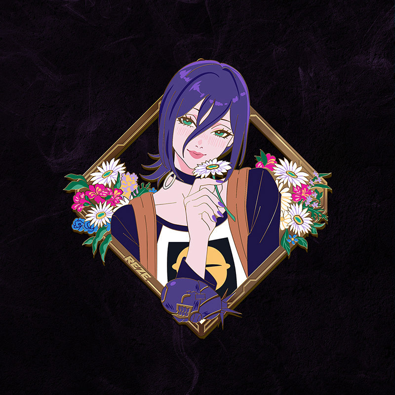 [PRE-ORDER] Reze CSM Open Frames Wave 3 Enamel Pin – Made by Nuwa