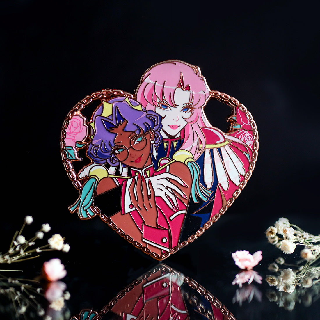 Limited Edition Utena and Anthy Pastel Rose Variant Sweethearts Enamel ...