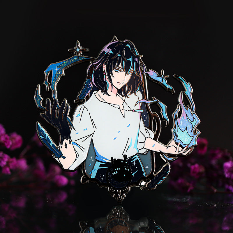 Winged Wizard Midnight Variant Enamel Pin – Made by Nuwa