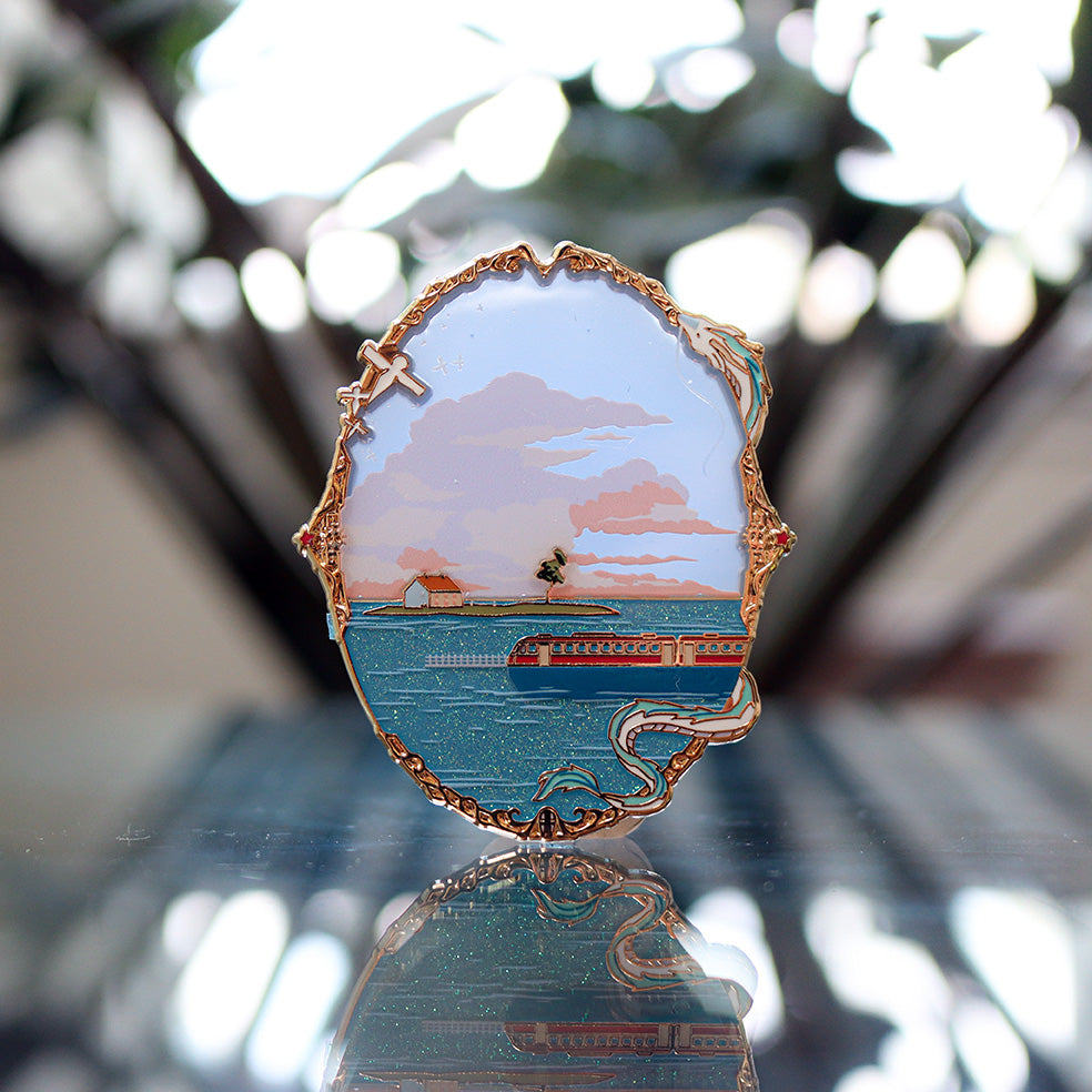 Spirited Away Train Scene Wave 2 Ghibli Landscapes Stained Glass Ename ...