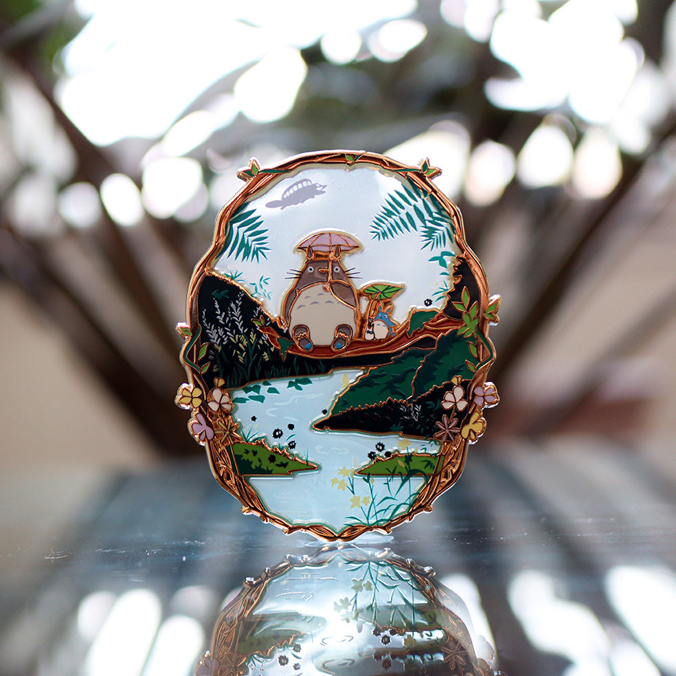 Totoro Ghibli Landscapes Wave 2 Stained Glass Enamel Pin – Made by Nuwa